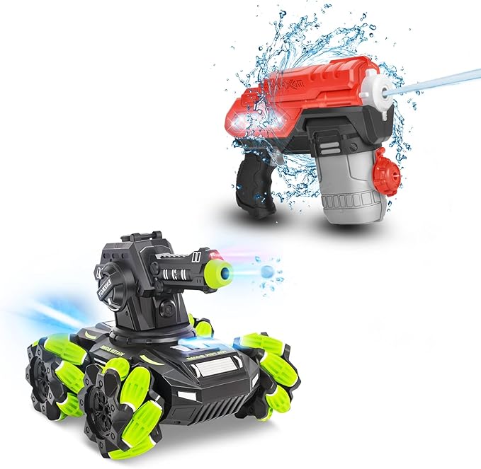 Amazon.com: RC Tank Shooting Water Bullets and Electric Water Gun ...
