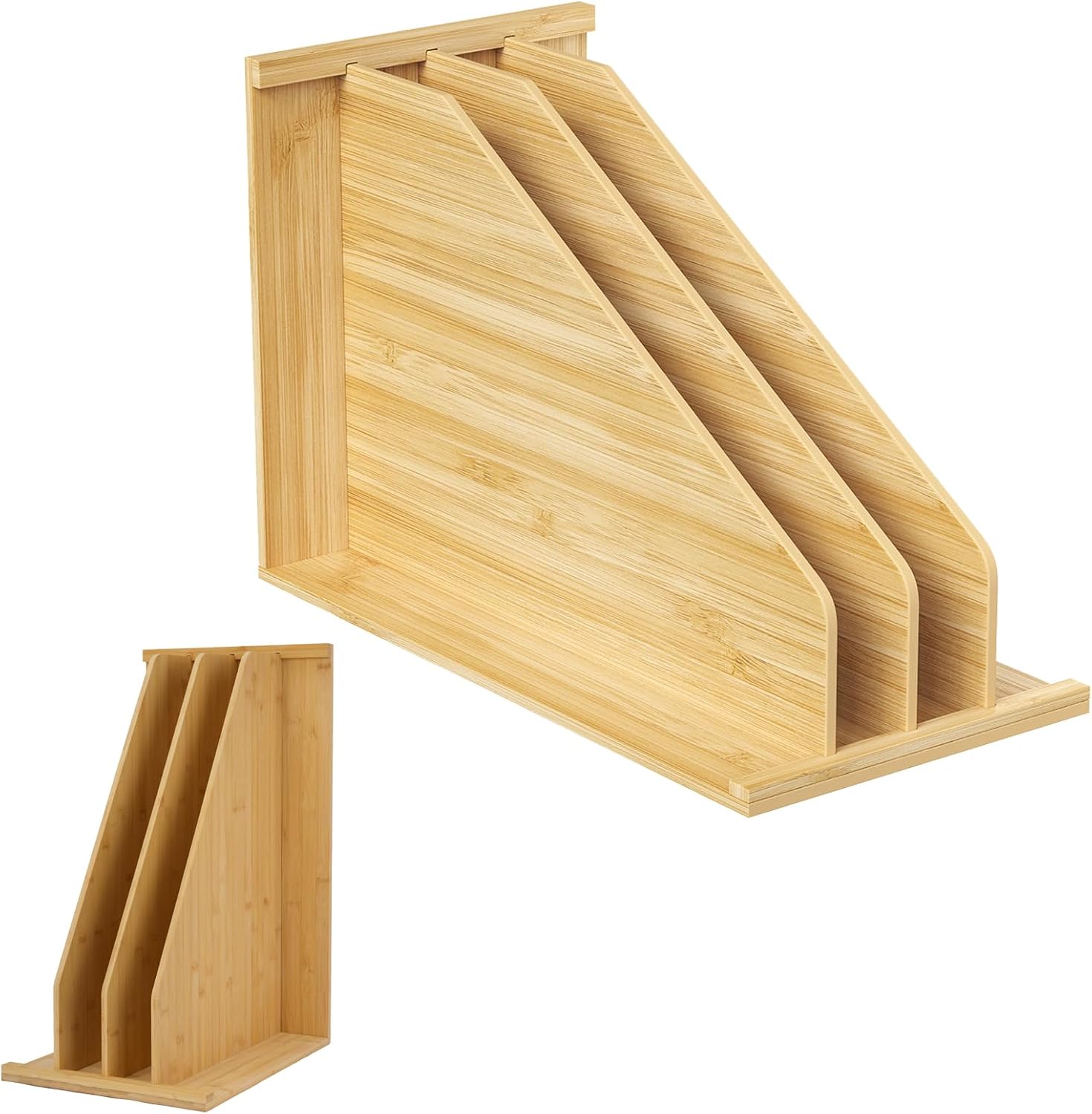 Amazon.com: Tcatec Wooden Vertical Tray Divider Organizer for Pans ...