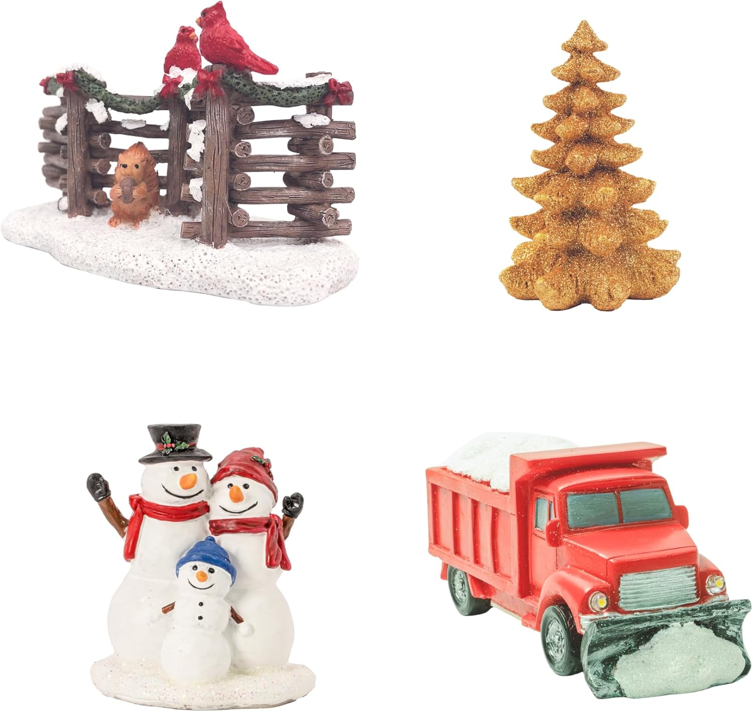 Amazon.com: FG Square Christmas Village Accessories Figurines Set ...