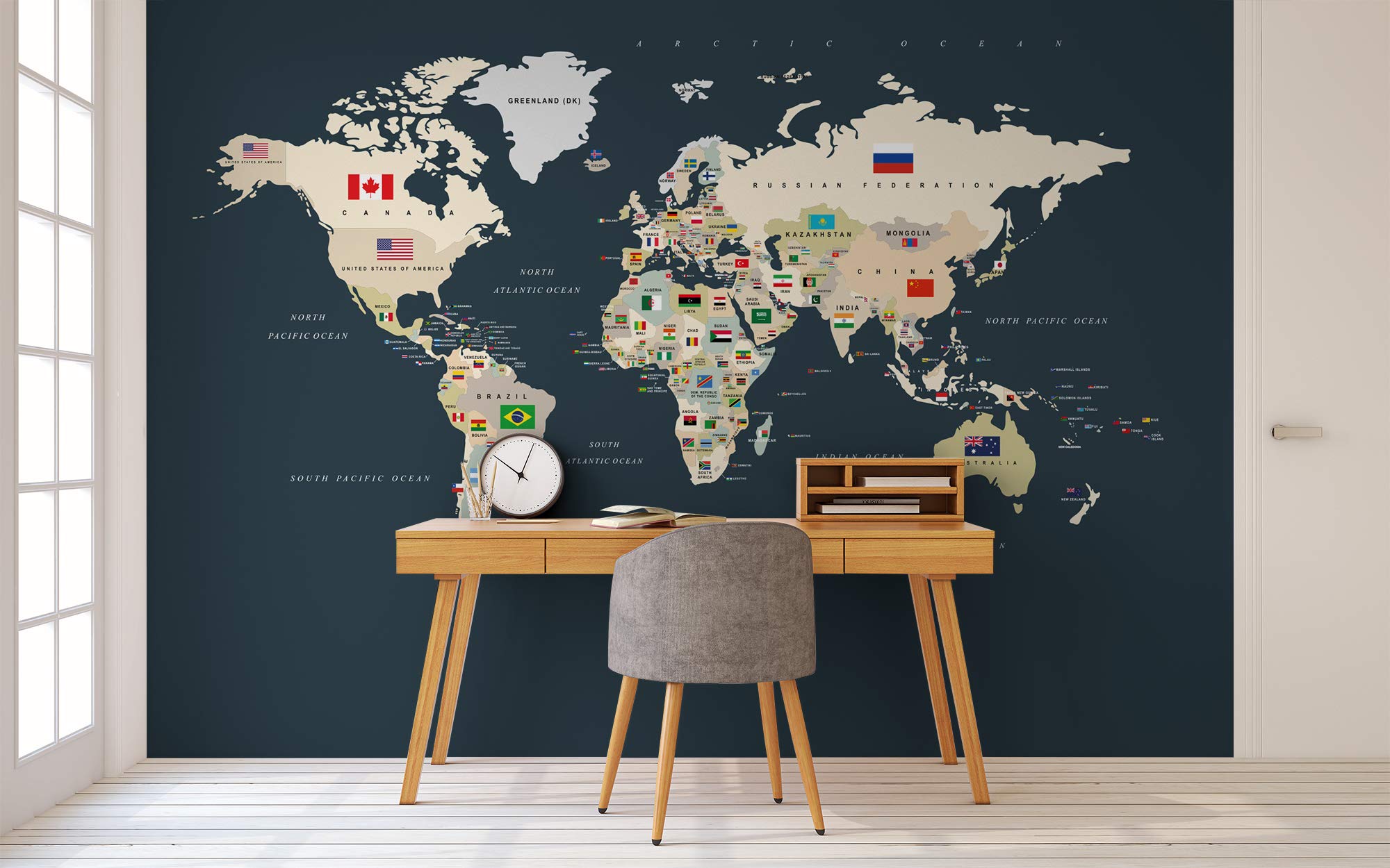 Buy Murwall Wallpaper Political World Wall Mural Country s Wall Mural ...