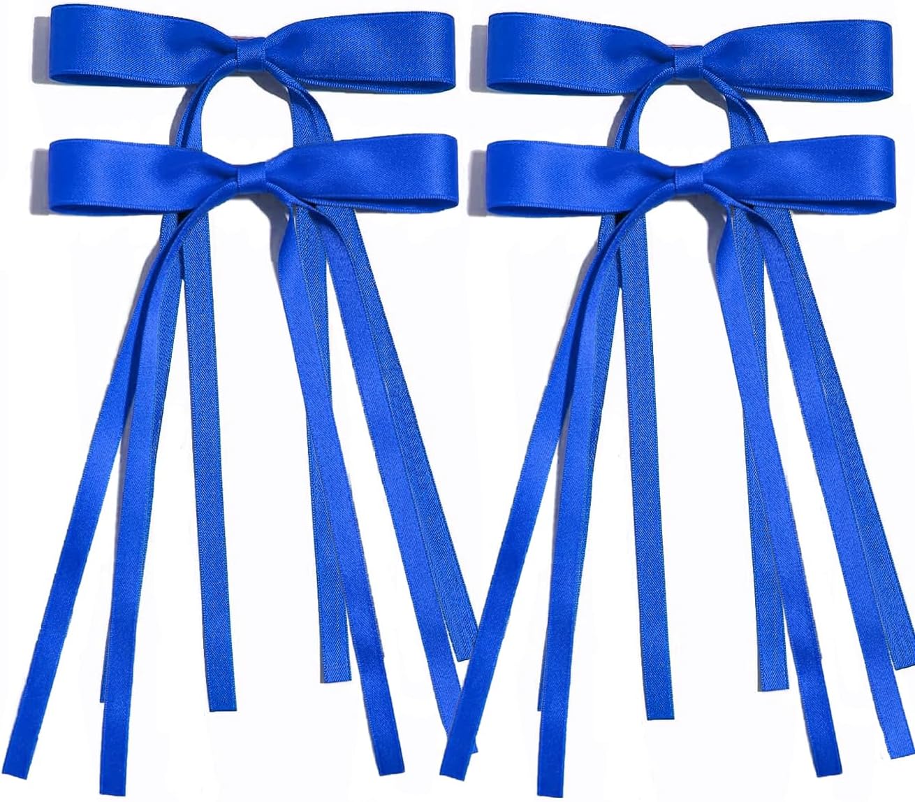 Amazon.com : Ayesha Blue Hair Bows Clips Royal Blue Bow Hair Ribbon ...