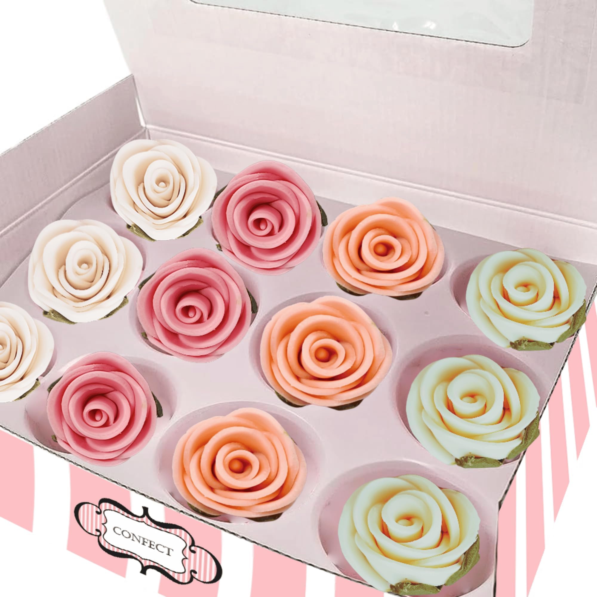 Amazon.com : Confect Edible Flower | Edible Flower for cake decorations ...