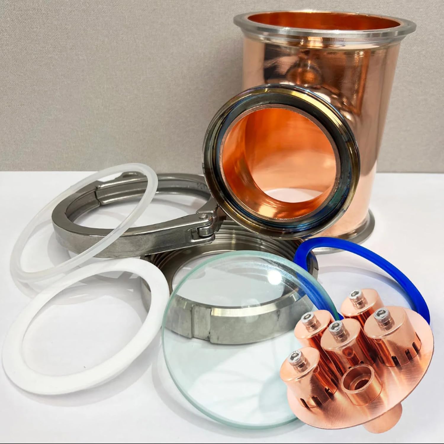 Amazon.com: HOOLOO 4" Copper Distillation Column Kit,Stainless Steel ...