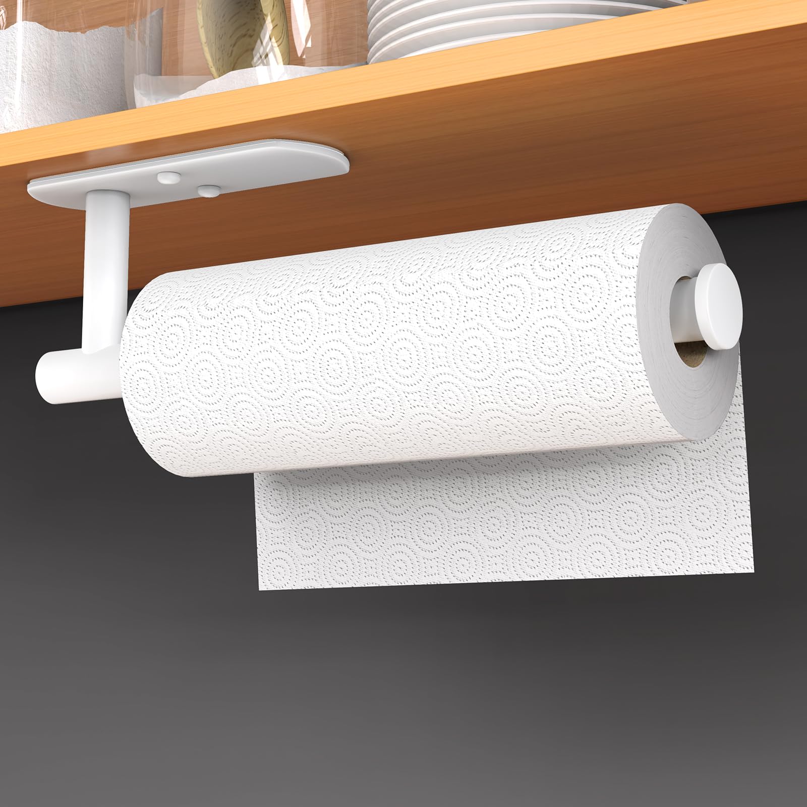 Snapklik.com : HUFEEOH Adhesive Paper Towel Holder Under Cabinet Wall ...