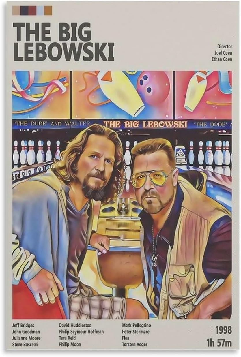Amazon.com: The Big Lebowski Poster 1998 Crime Comedy Poster Film ...