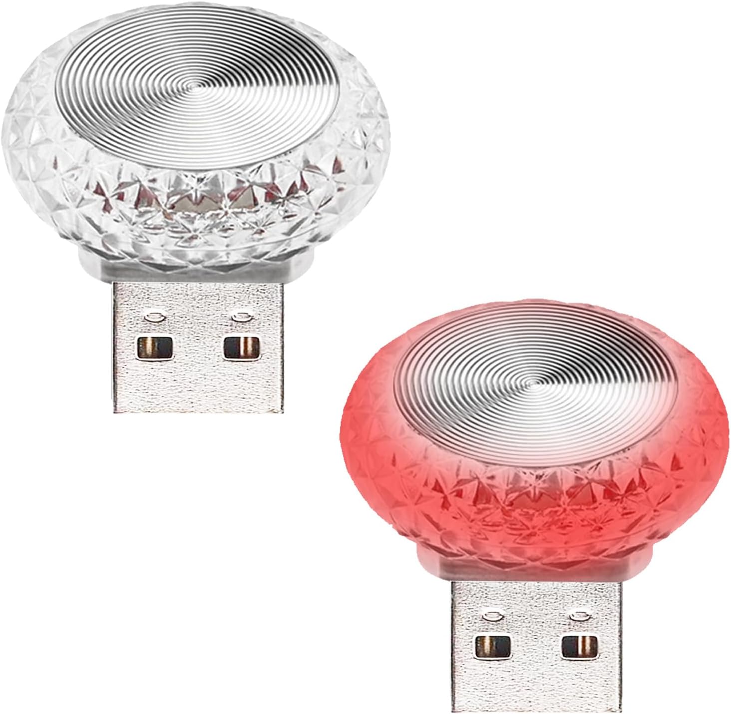 Amazon.com: USB LED Car Interior Atmosphere Lamp, Crystal Mini USB LED ...