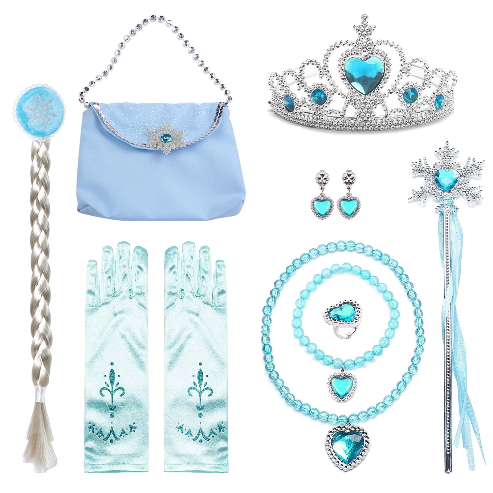 DKDDSSS Princess Dress Up Accessories, Ice Princess Dress Up Play Set ...