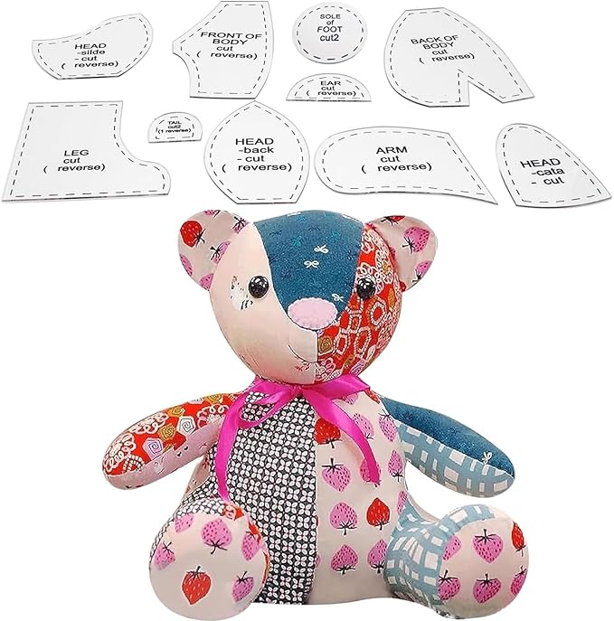 Amazon.com: Memory Bear Template Ruler Set - 10 PCS Acrylic Quilting ...