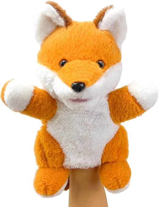 Amazon.com: Okegztoa Hand Puppe ts Fox Puppets,9"Realistic Stuffed ...