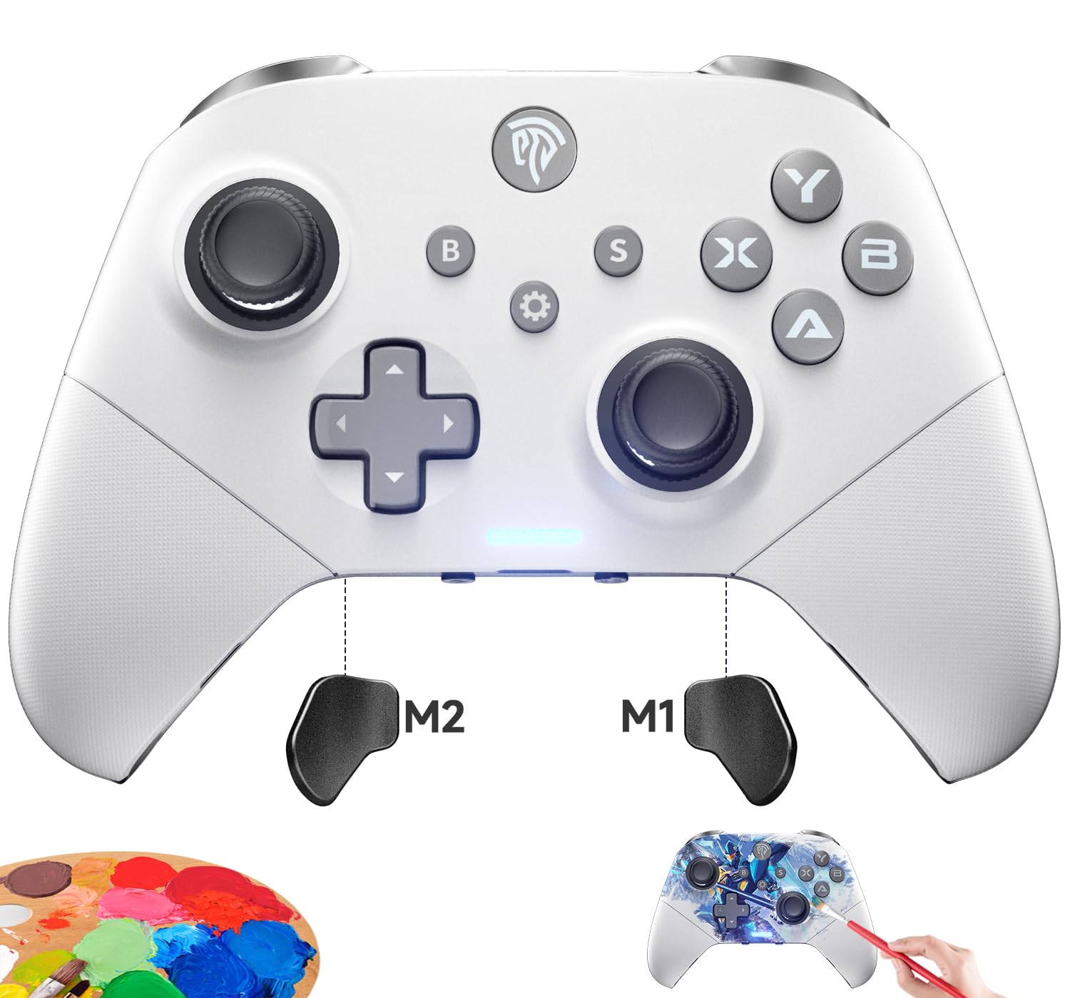 Amazon.com: EasySMX 2.4G Wireless Hall Effect Controller for PC/Steam/Switch with Hall Triggers ...