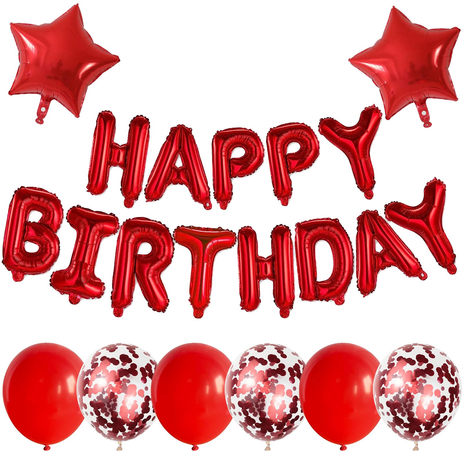 Happy Birthday Red Balloons 148pcs Fire Truck Balloon Garland Arch Kit