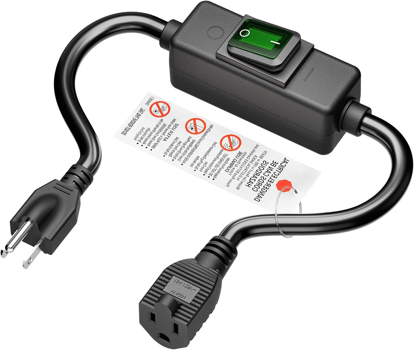 3-Prong Outdoor Waterproof Extension Switch Cord, in-Line On/Off Switch ...