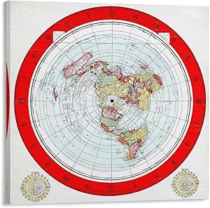 Amazon.com: 1892 Flat Earth Map - Alexander Gleason's New Standard Map ...