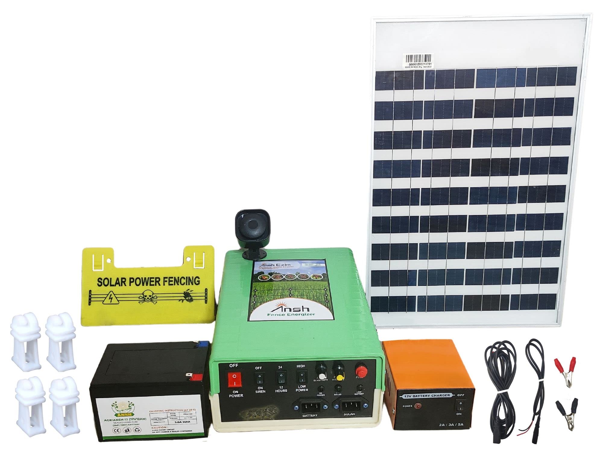 Buy Agriansh Solar Zatka Machine Full Set with Accessories Battery ...