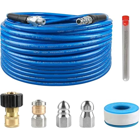 Amazon.com: Sewer Jetter - 50 FT JetSnake Drain Cleaner for Your Gas ...