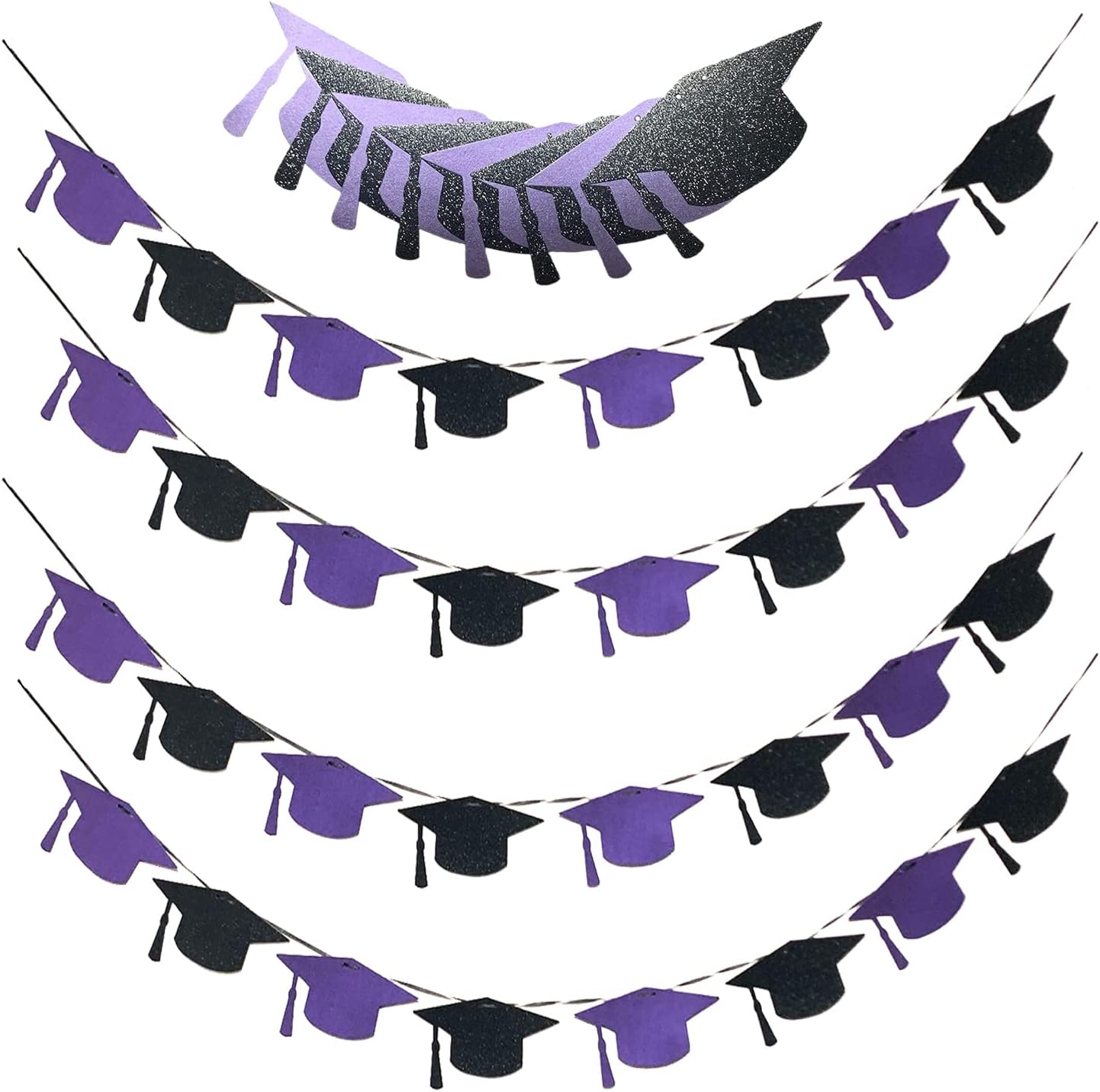 Amazon.com: Graduation Decorations Purple Black 2024/Purple Black ...