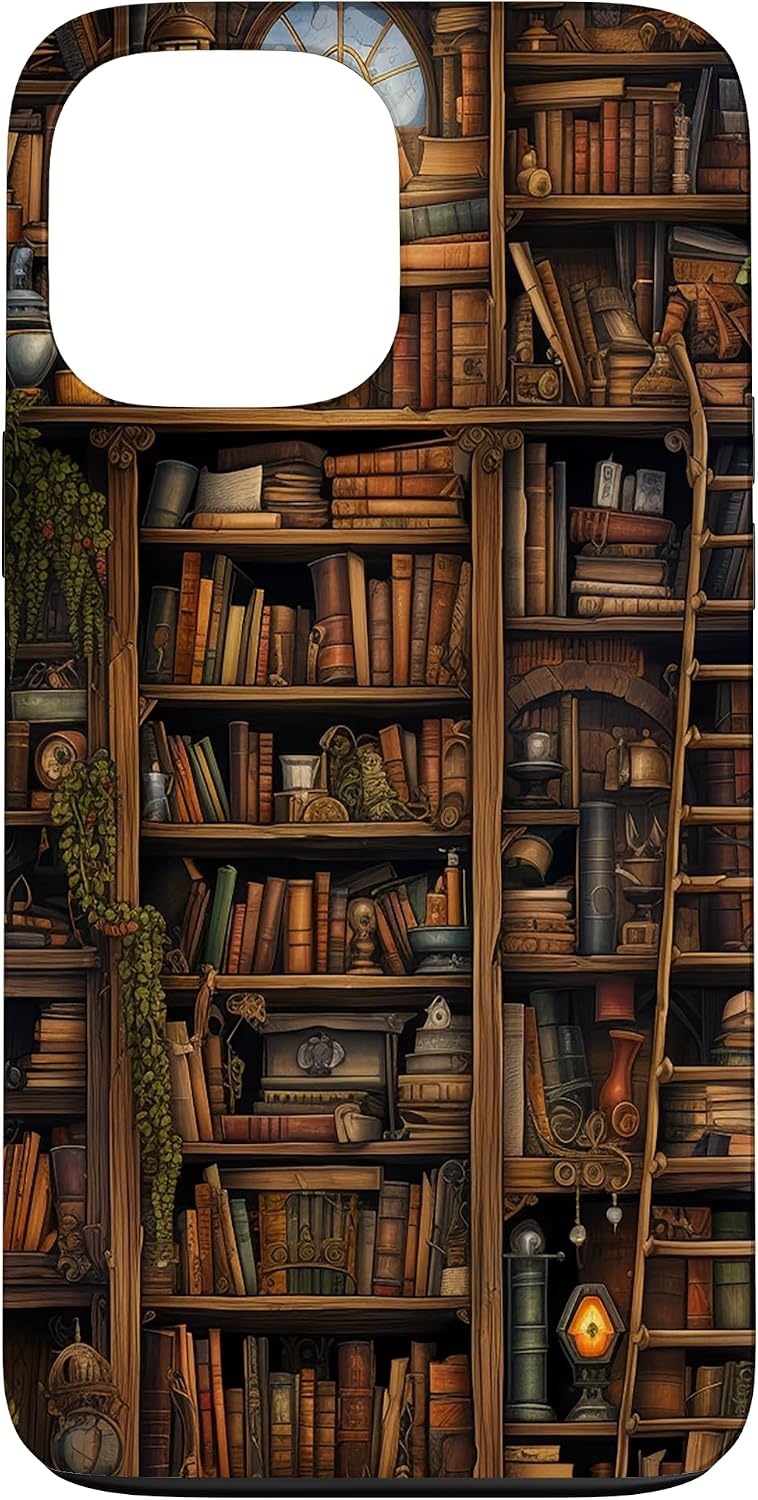 Amazon.com: iPhone 13 Pro Max Bookshelf Library Librarian Book Lover ...