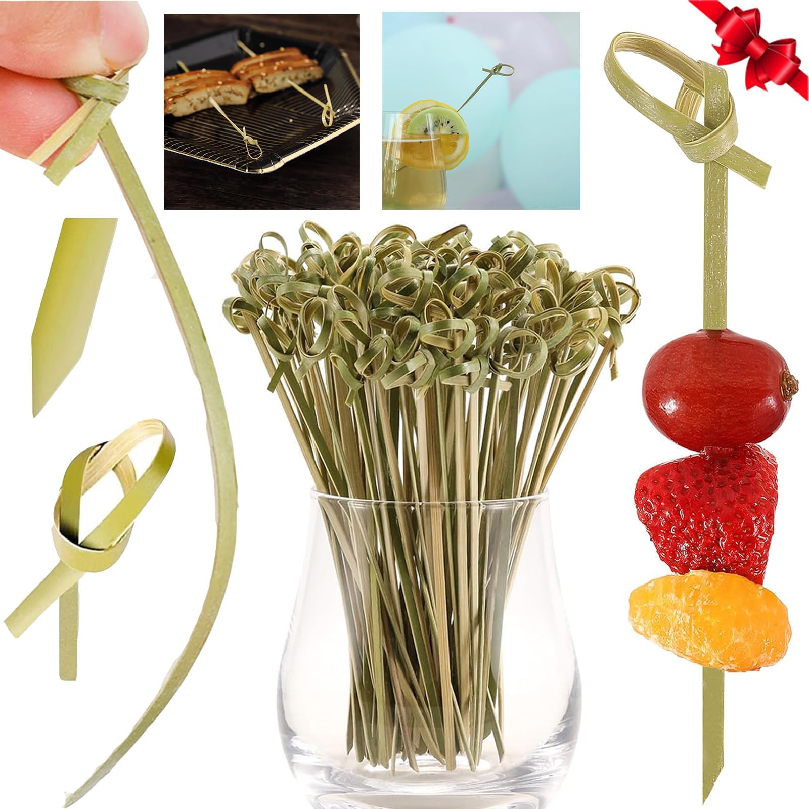 Amazon.com | 100 PCS Cocktail Picks, 4.7 Inch Toothpicks for Appetizers ...