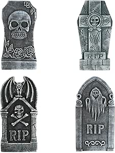 Toyvian 4 STÜCKE Halloween Grabstein Dekorationen, Realistische RIP ...