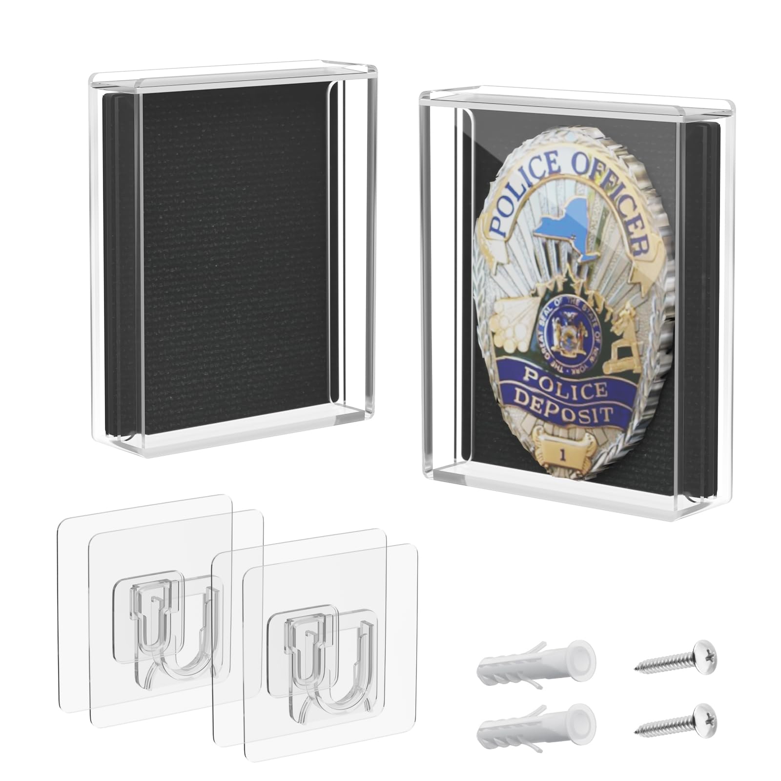 Snapklik.com : Acrylic Badge Display Case, Dustproof Badge Collection ...