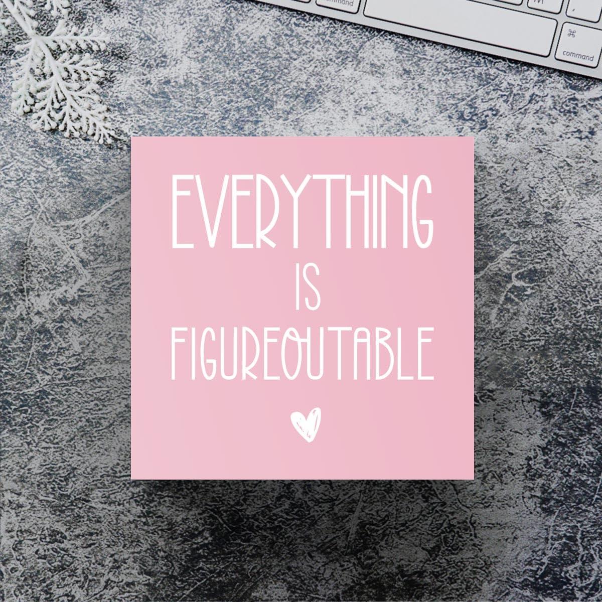 Snapklik.com : Mmiishe Everything Is Figureoutable Wooden Box Sign ...