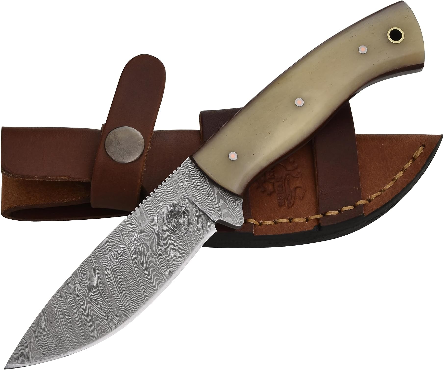 Amazon.com : Knives Ranch Handmade Damascus Steel Full Tang 6-1/2 ...