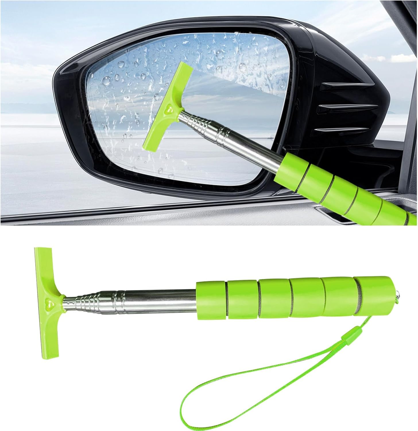 Amazon.com: Dickno Car Side Mirror Squeegee, 35.6'' Retractable ...