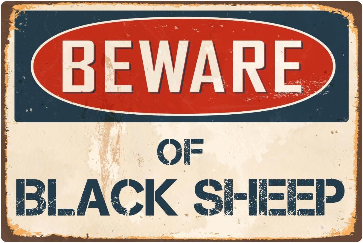 Amazon.com : StickerPirate Beware of Black Sheep 8” x 12” Vintage ...