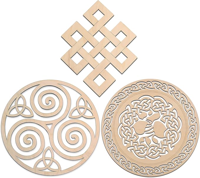 Fourth Level MFG 12" 3PCS Set B (Triskelion, Tree of Life, Infinity ...