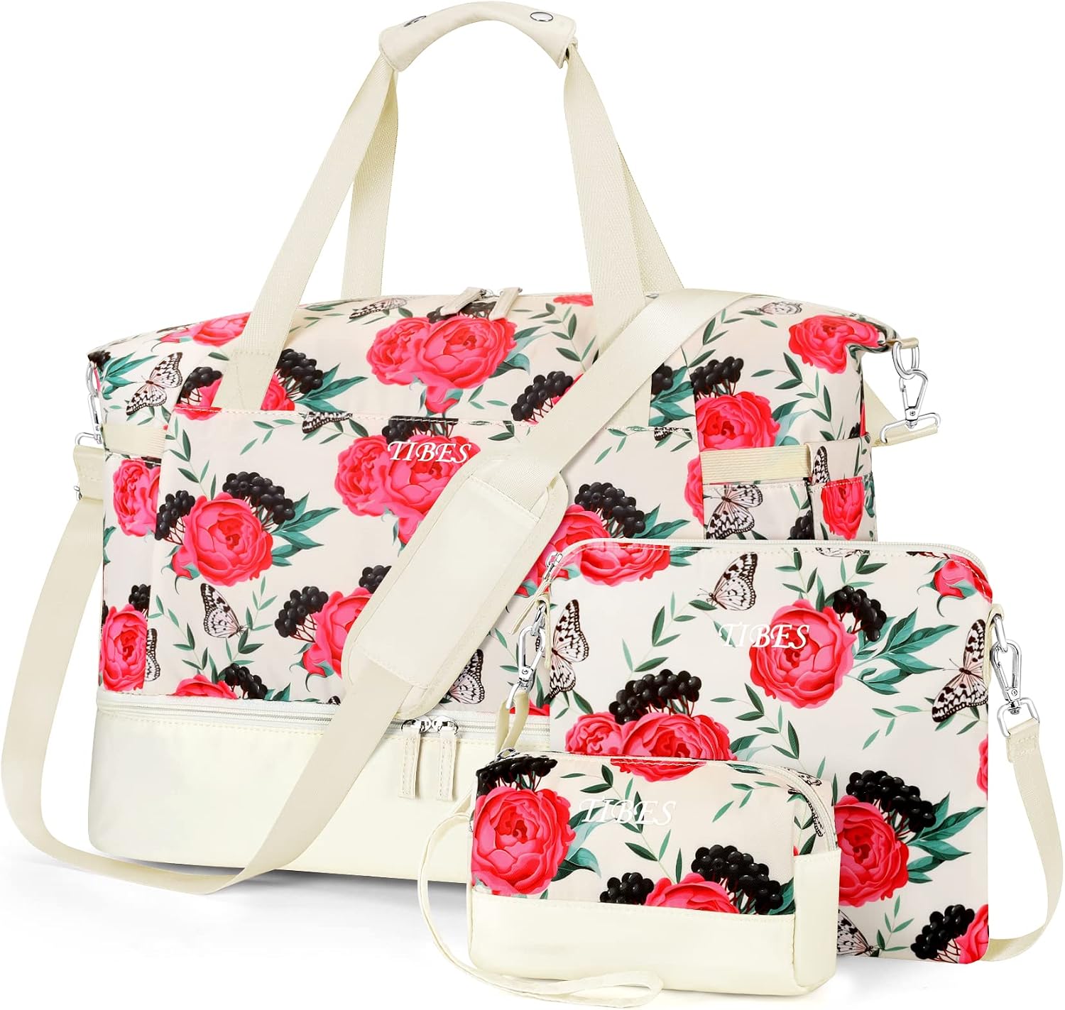 Amazon.com | Gym Bag for Women Weekender Bag - Travel Duffle Bag with ...