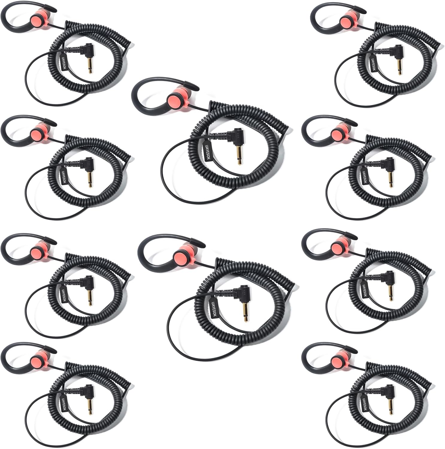 Amazon.com: 10pack 3.5mm Radio earpiece for Law Enforcement, Receive ...