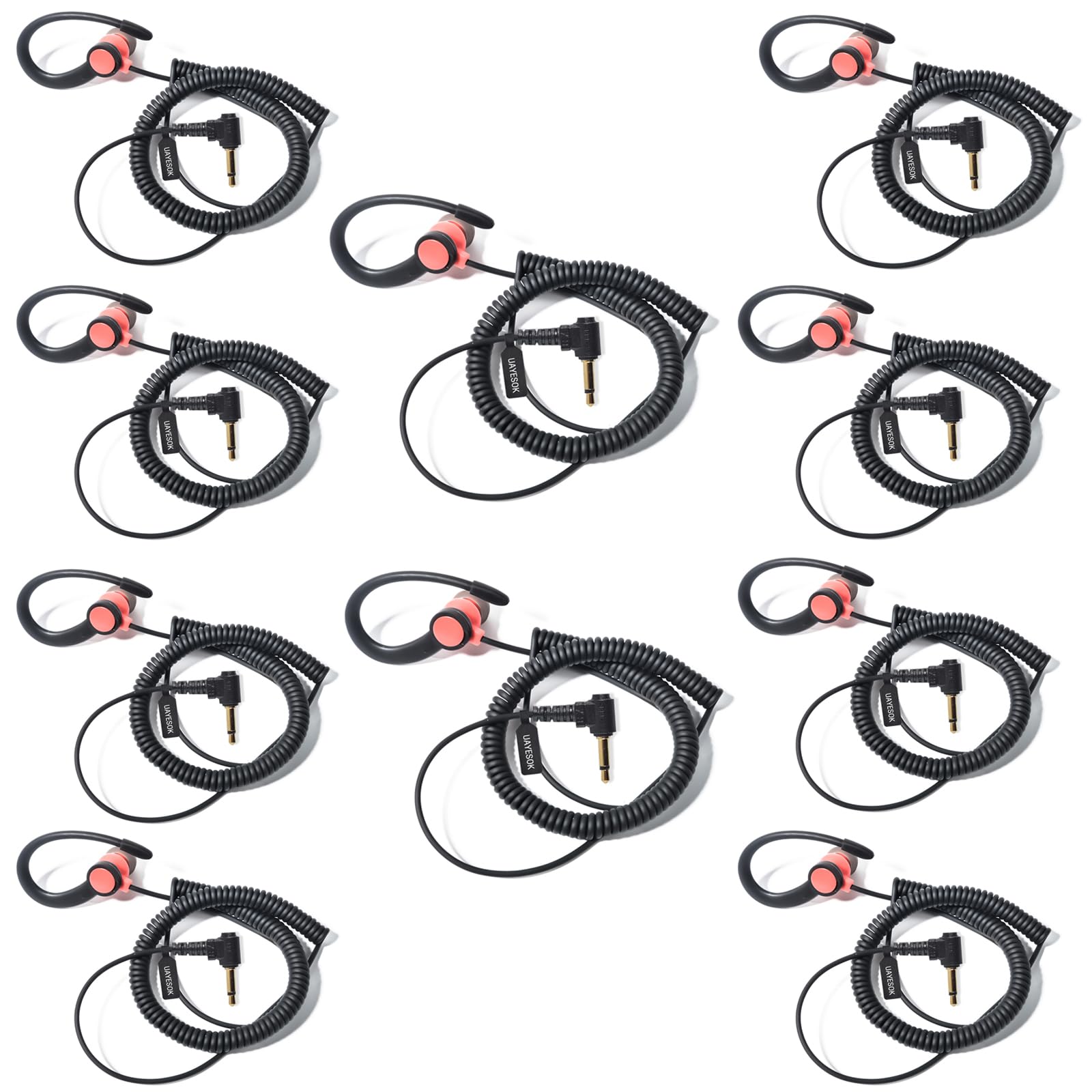Amazon.com: 10pack 3.5mm Radio earpiece for Law Enforcement, Receive ...