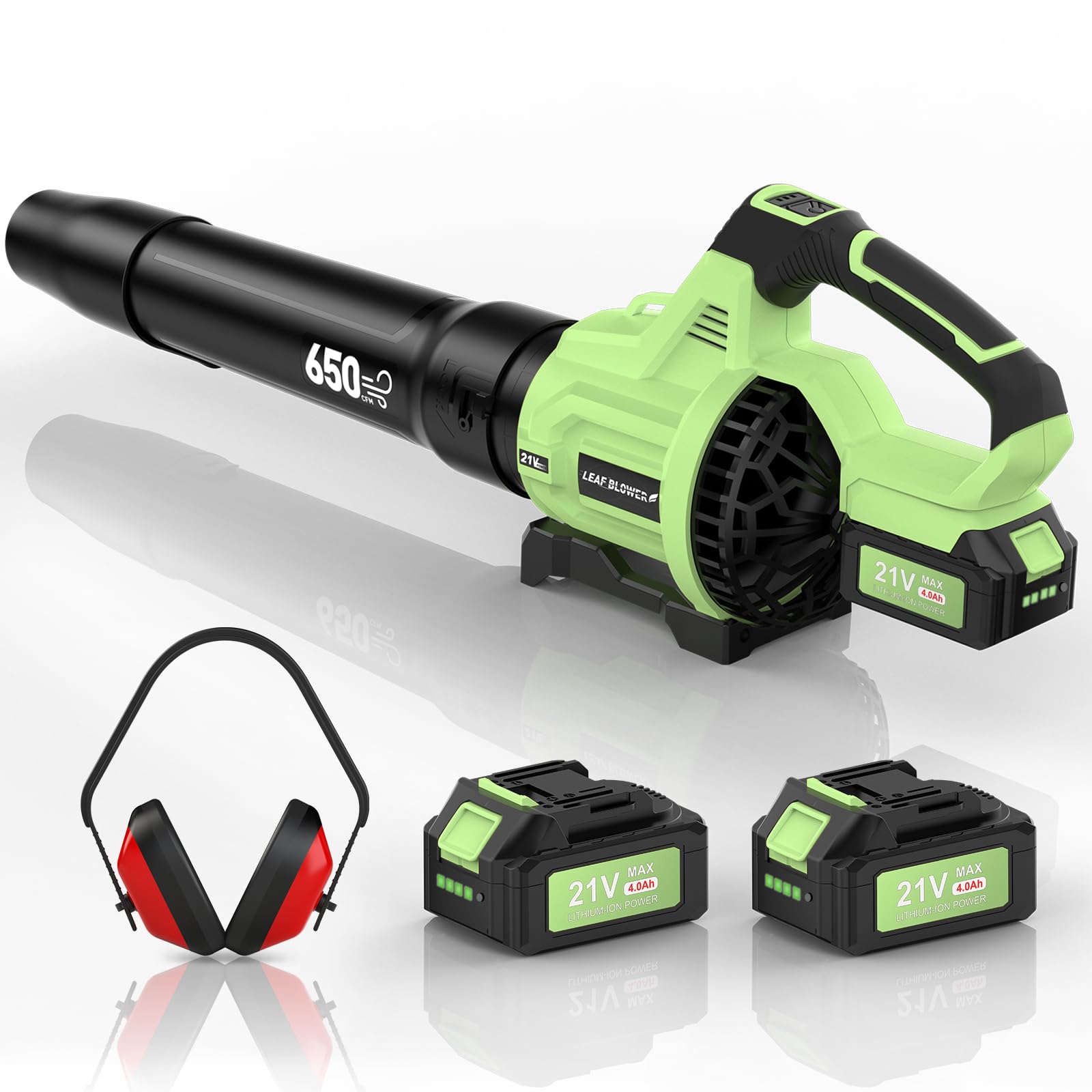 Amazon.com: Leaf Blower Cordless,650 CFM & 160 MPH Electric Cordless ...