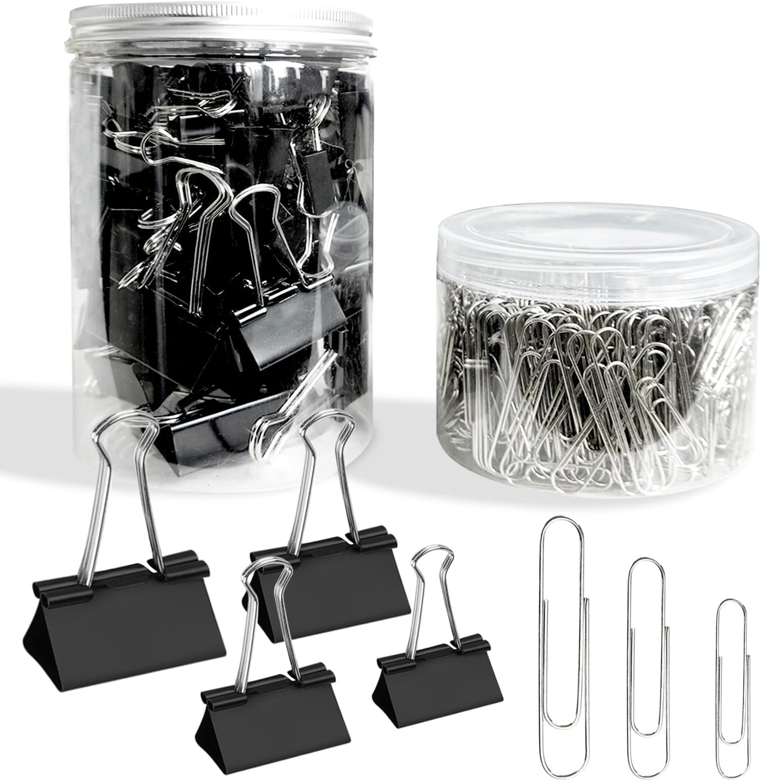 Amazon.com : 850 Pack Paper Clips and Binder Clips Set, 750pcs Paper ...