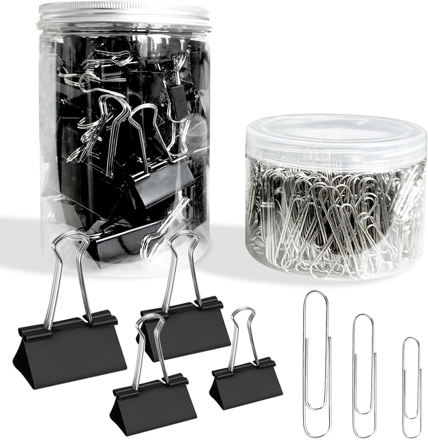 Amazon.com : 850 Pack Paper Clips and Binder Clips Set, 750pcs Paper ...