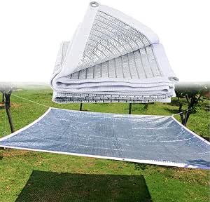 Amazon.com : YJJT Sun Shade Sails Cloth - Reflective Aluminum Foil 75% ...