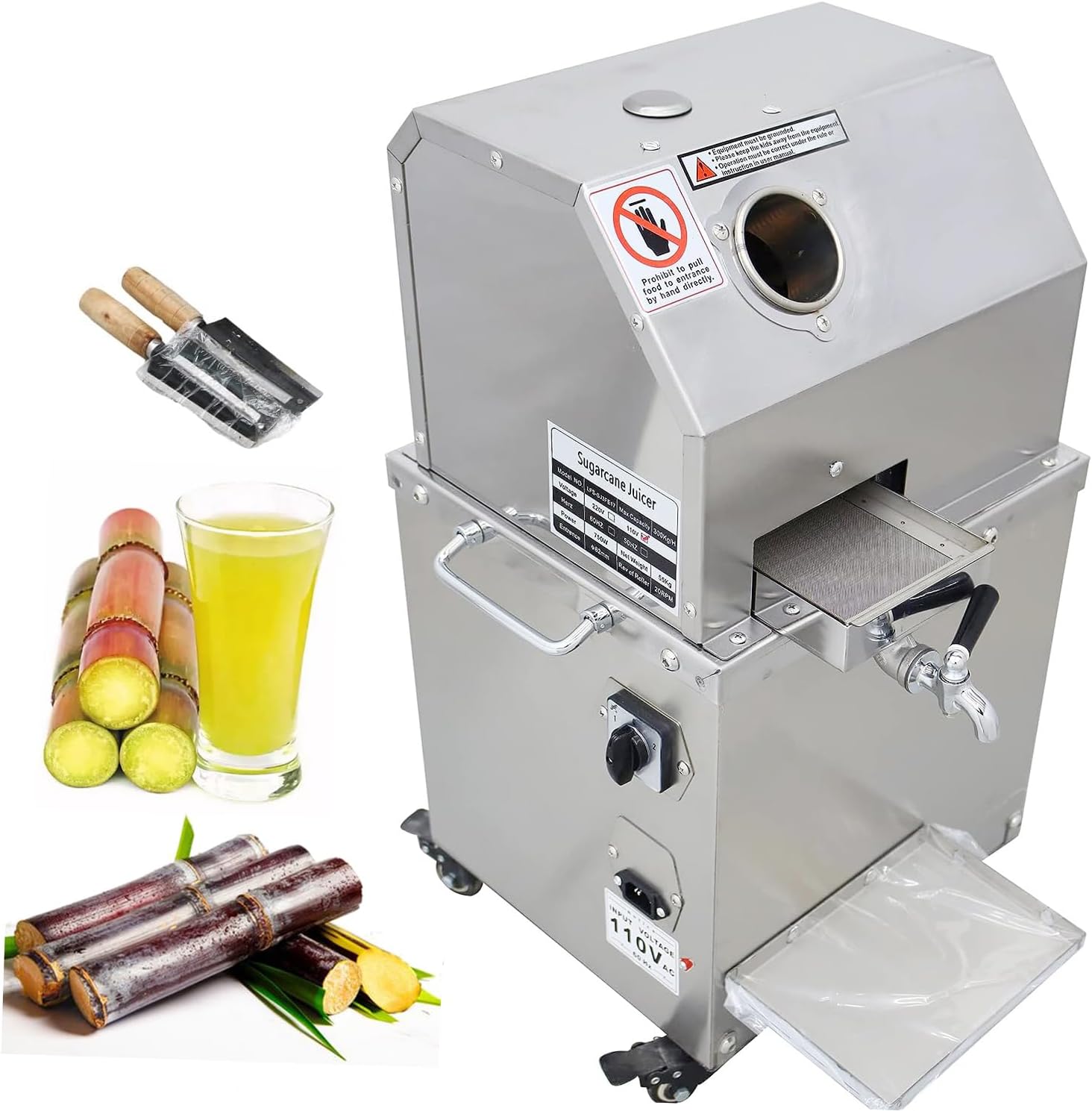 Amazon.com: INTBUYING Sugarcane Juicer Electric Sugar Cane Press ...