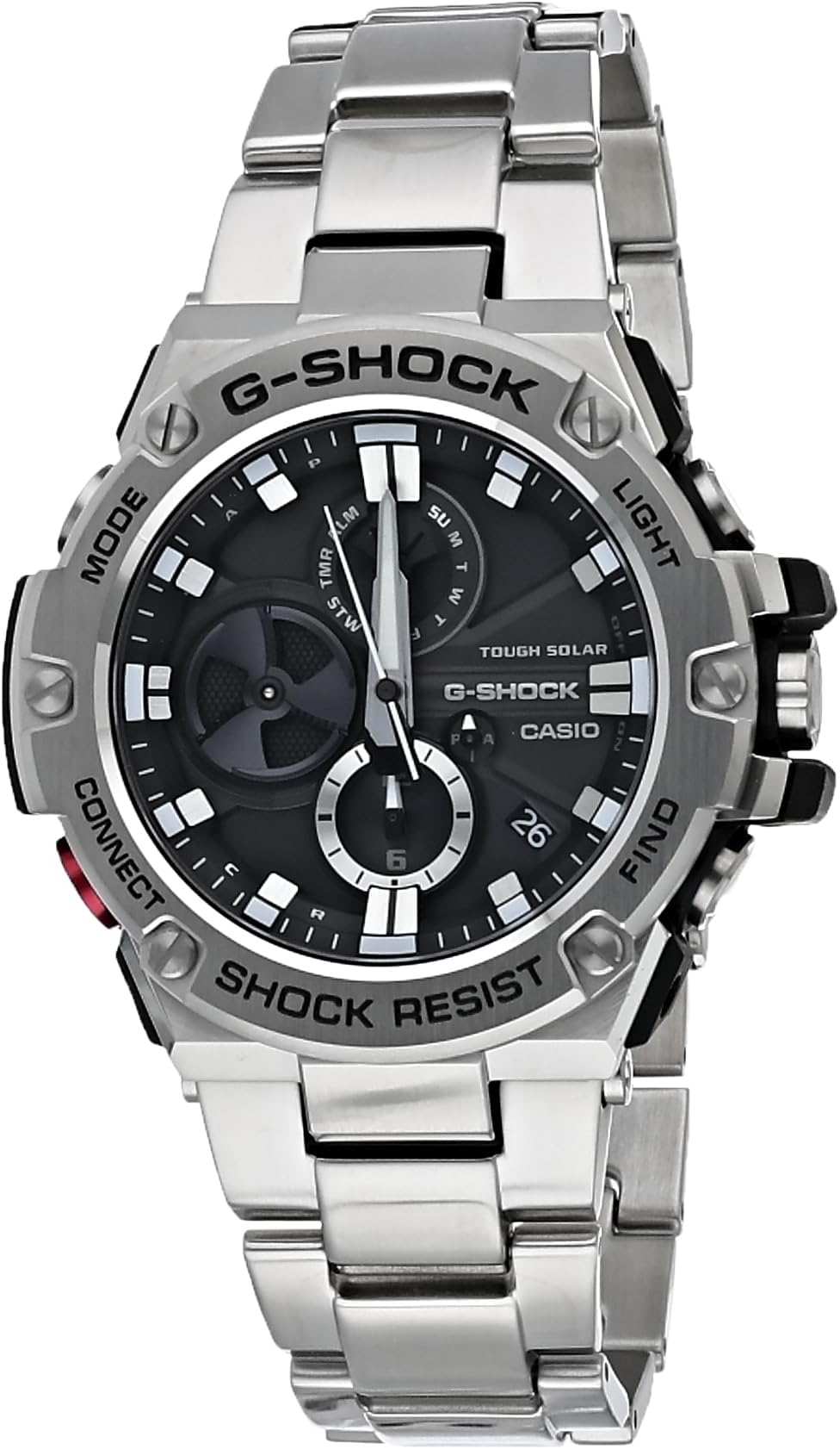 G-Shock Casio Men's G-Shock G-Steel Band Tough Solar Bluetooth Watch ...