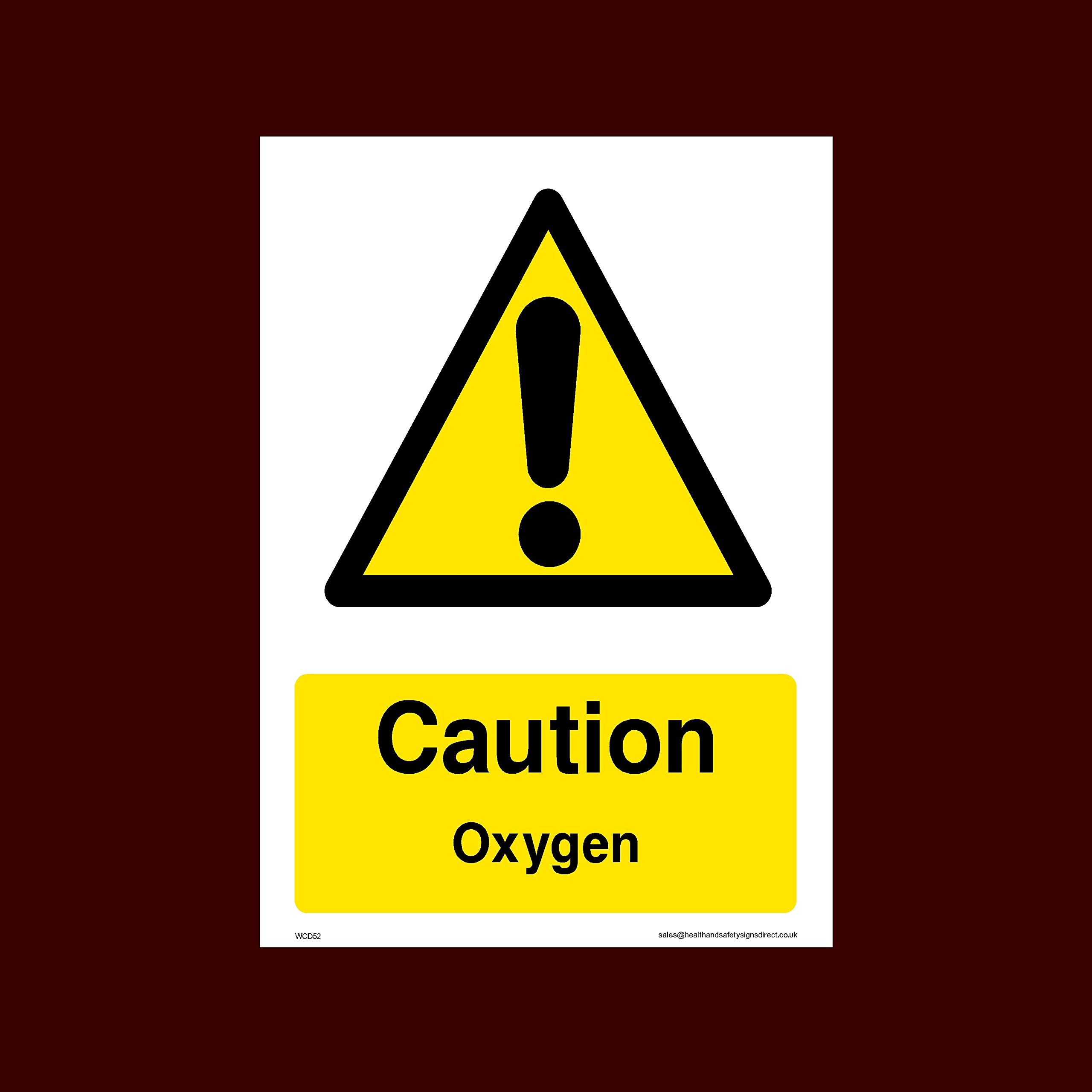 Caution Oxygen Sticker/Self Adhesive Sign (WCD52) - Danger, Acid ...