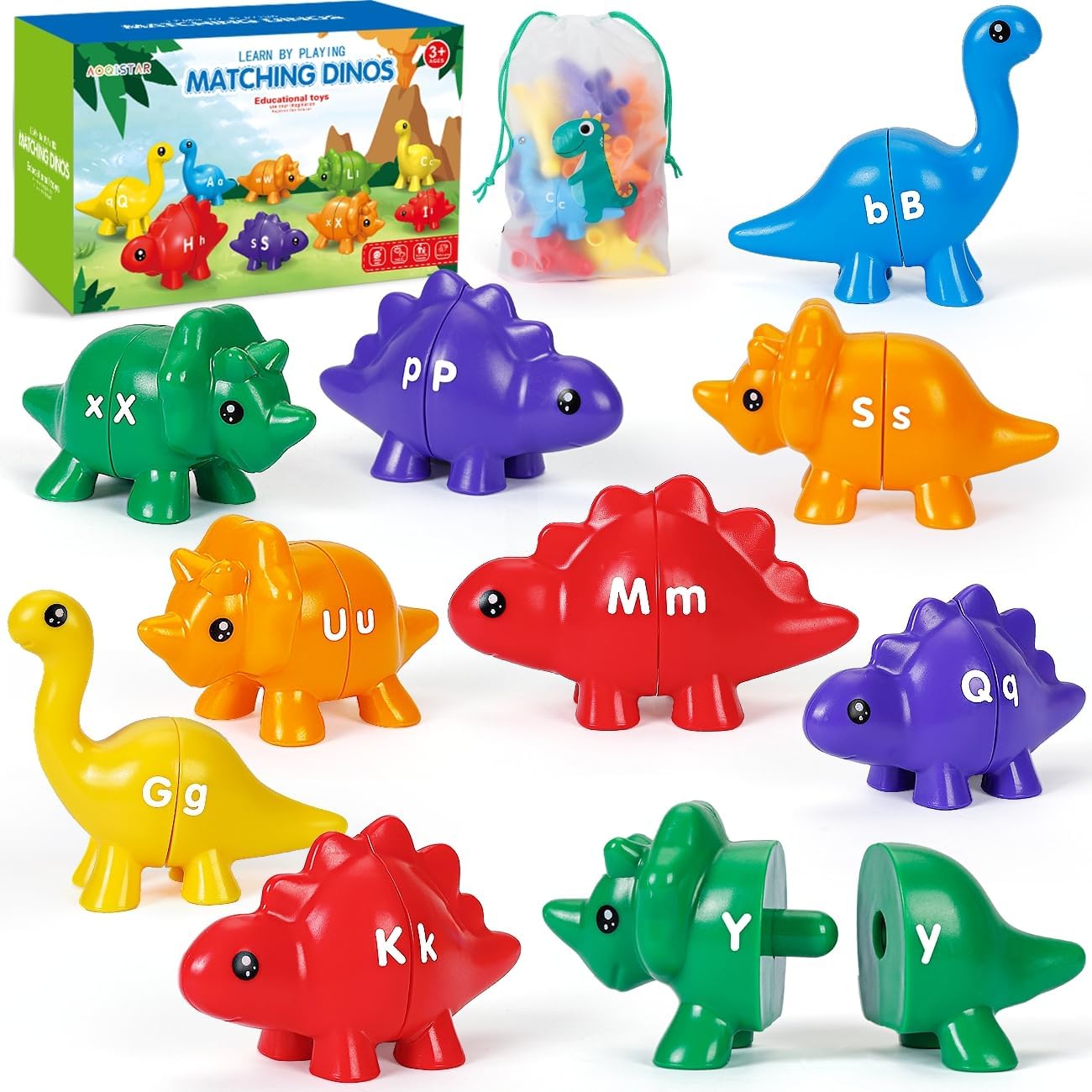 Amazon.com: SMACTUIEPIE Alphabet Learning Toys,ABC Puzzle Dinosaur Toys ...