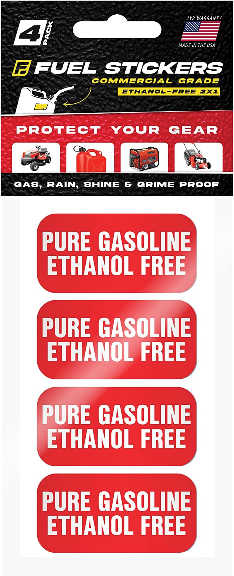 Amazon.com: 10x Non-Ethanol Fuel Only Vinyl Sticker Decal Cars Trucks ...