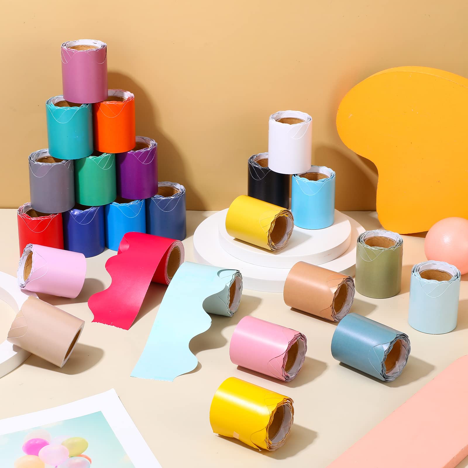 Snapklik.com : 30 Rolls 492 Ft Bulletin Board Borders In 30 Colors ...