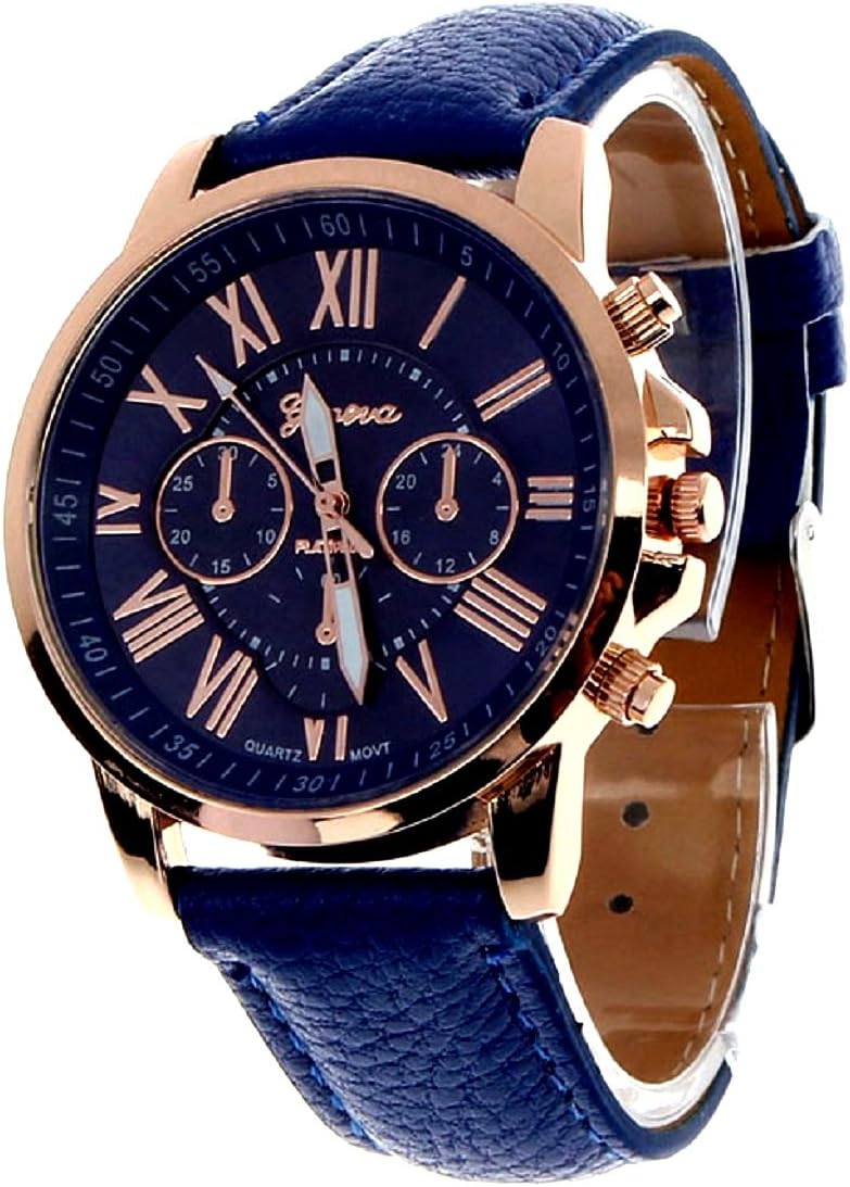 Geneva Platinum Analog Blue Dial Women's Watch-GP-083 : Amazon.in: Watches