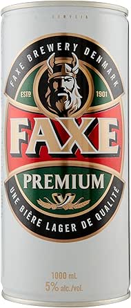 CERVEJA FAXE PREMIUM LT 1000 ML Faxe 1000 | Amazon.com.br