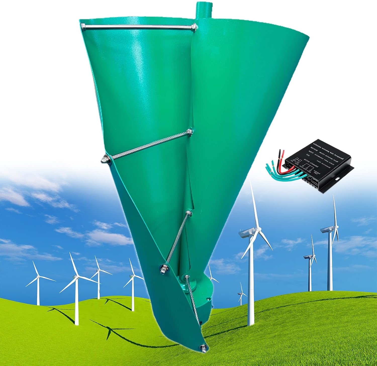 Amazon.com: 12000W Vertical Wind Turbine Generator Kit, 12V/24V/48V 2 ...