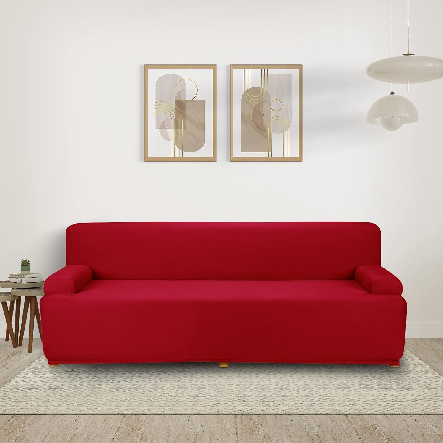 Amazon Brand - Solimo Polyester Spandex Stretchable Sofa Slipcover (3 ...