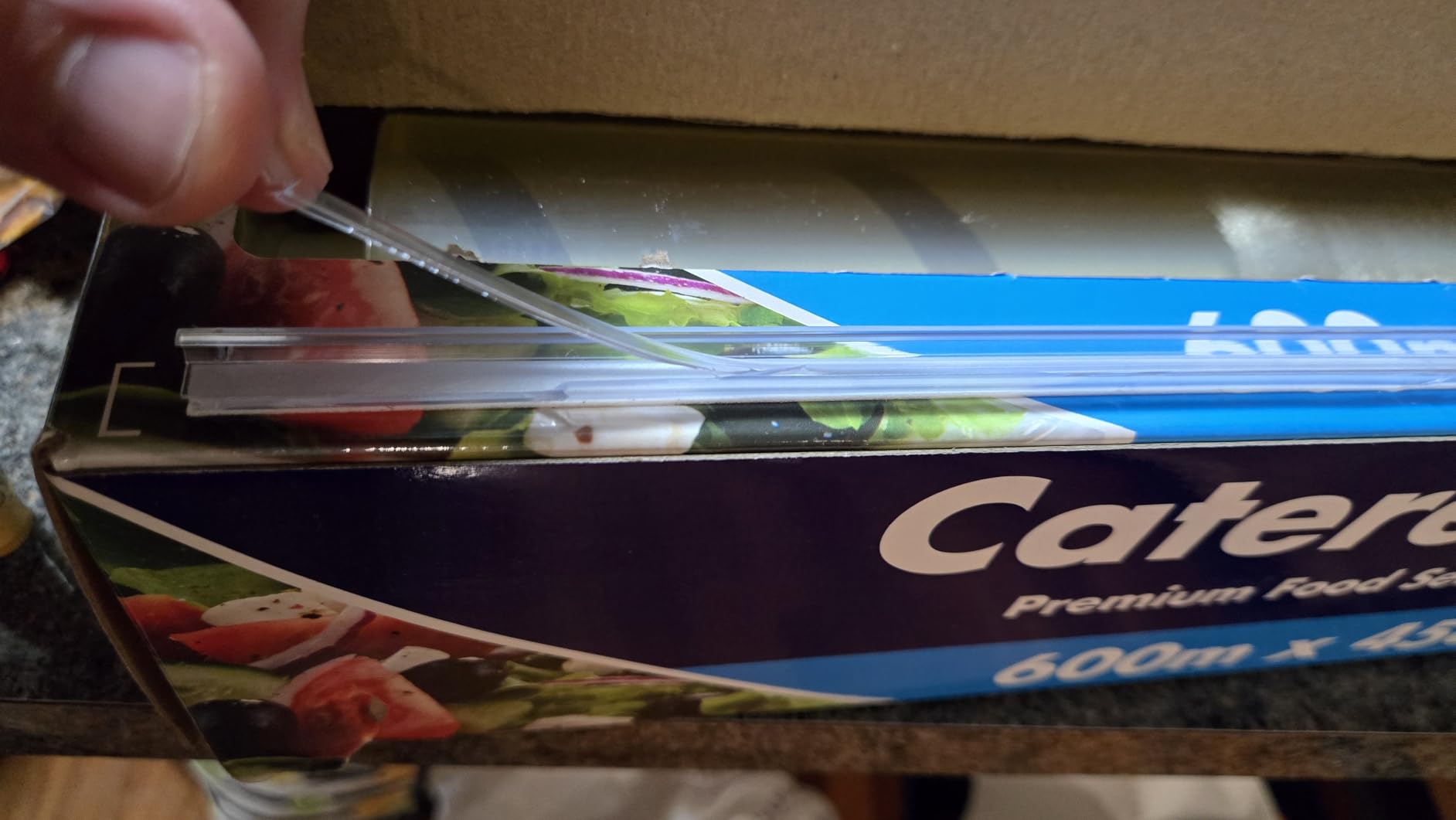 Caters Wrap Plastic Wrap for Food - 600m x 45m - Plastic Cling Wrap for ...