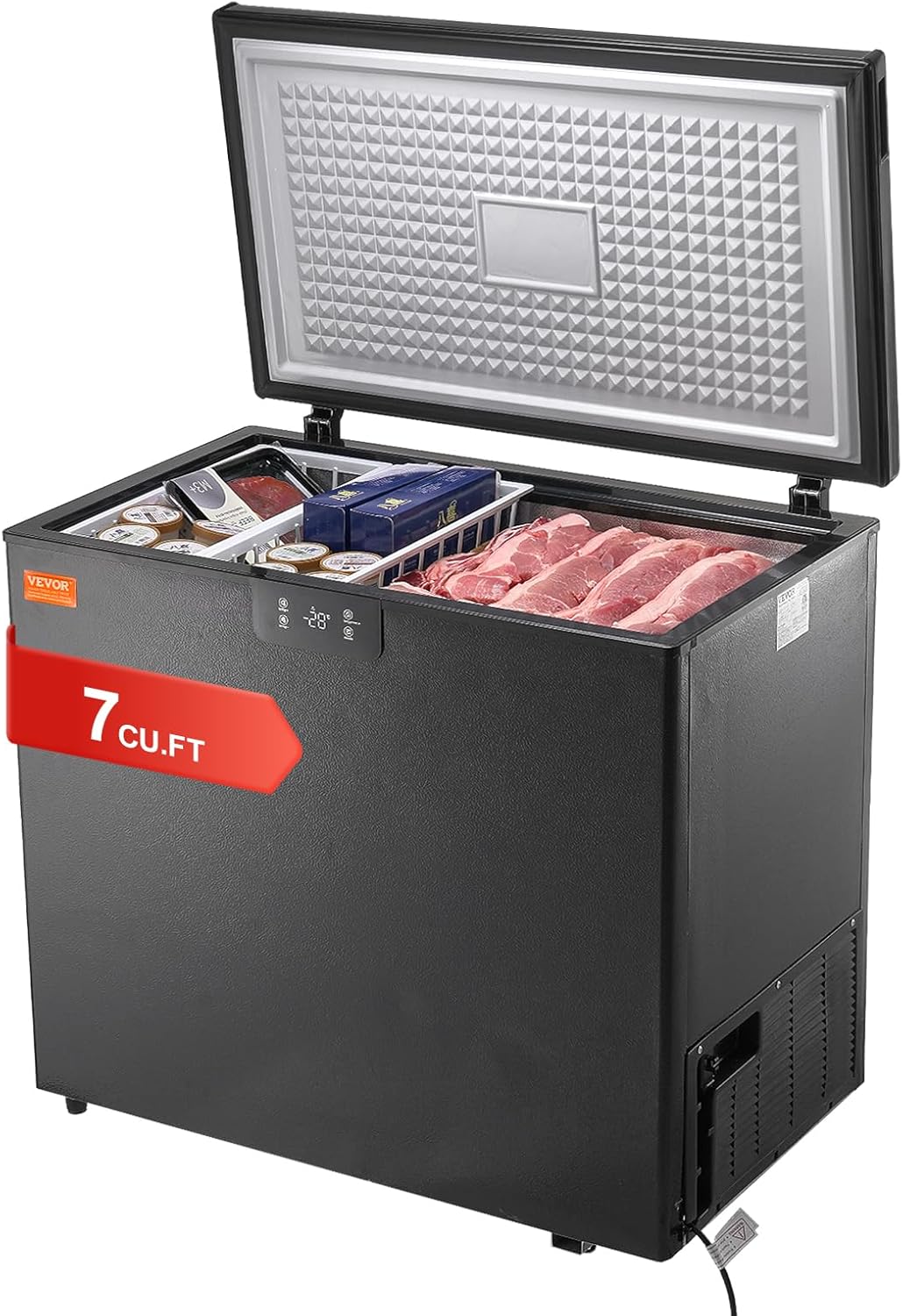 Amazon.com: VEVOR Chest Freezer, 7 Cu.ft / 198 L Compact Deep Freezer ...