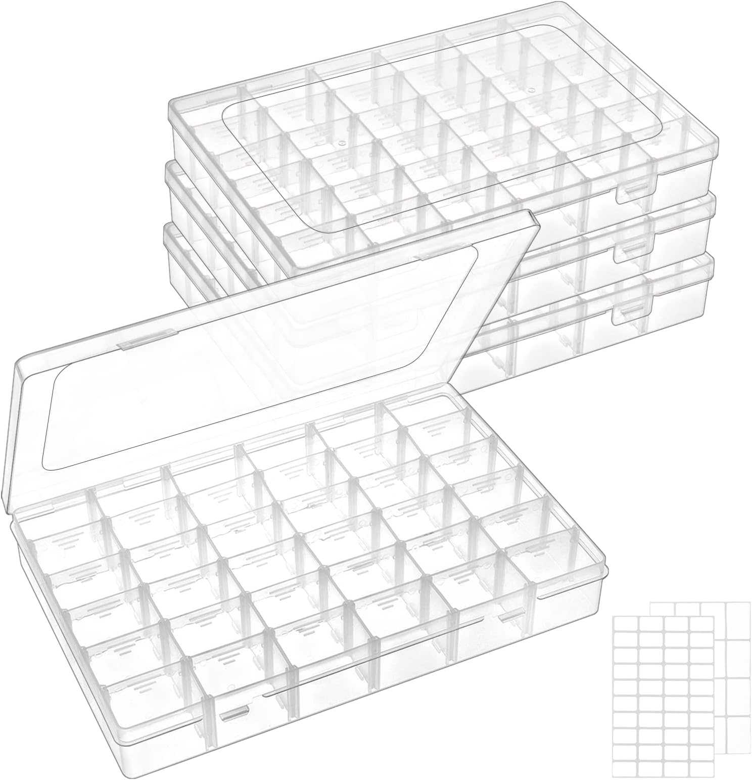 Amazon.com: MAHIONG 6 Pack 36 Grids Plastic Organizer Box with ...