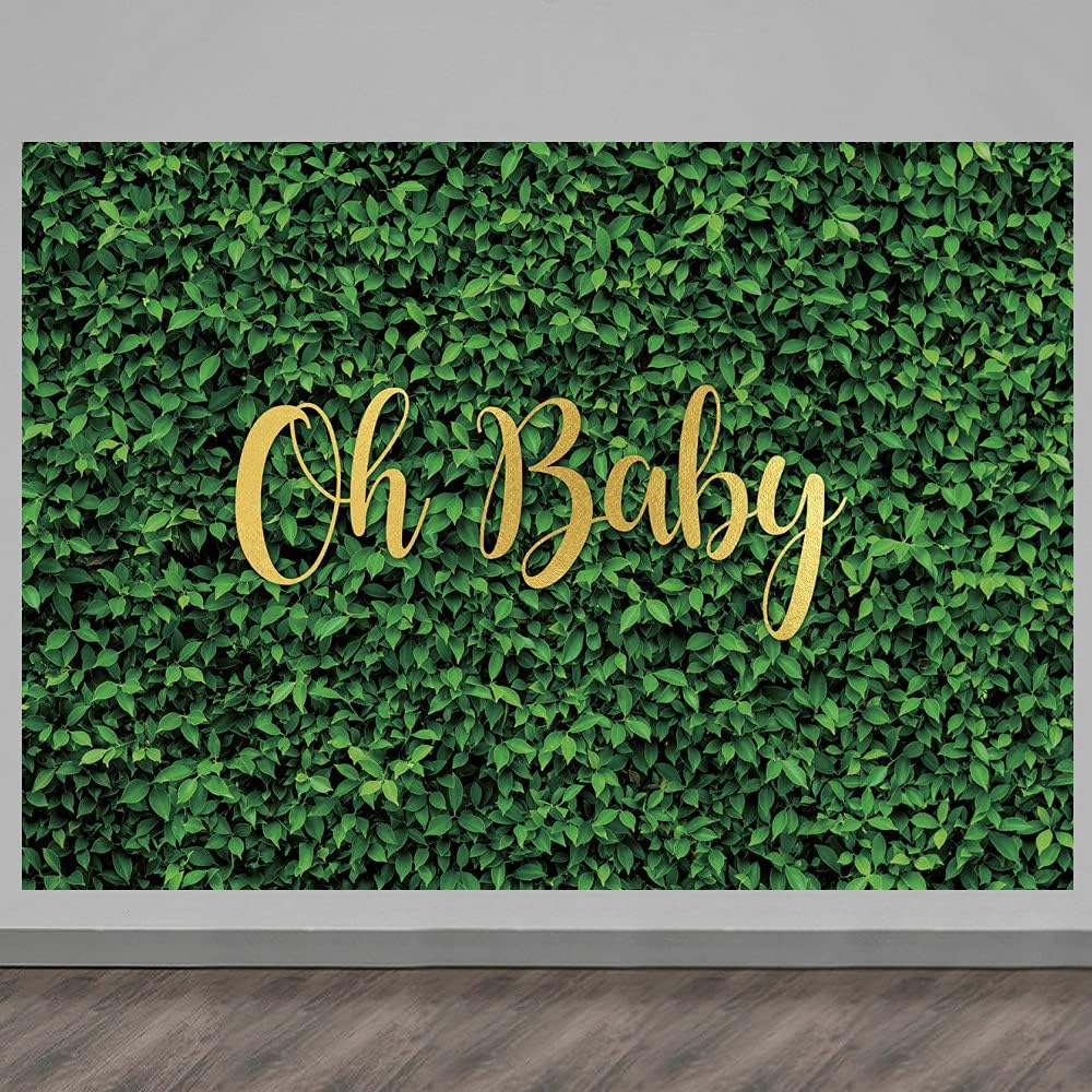 Amazon.com: Oh Baby Green Leaves Backdrop for Spring Green Leaves ...
